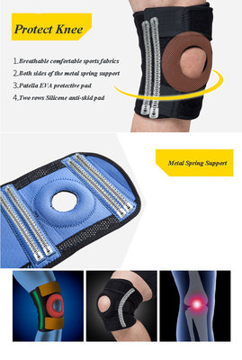 Flexible adjustable waterproof knee support for sports