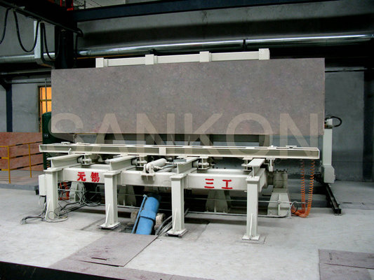 Turn over table and waste cleaning machine attached