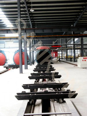 Industrial Steam Trolley used for carrying cakes into and out of autoclave