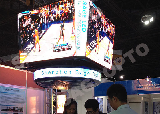 Ceiling Seamless Splice Stadium LED Display , commercial LED Cube Display P6