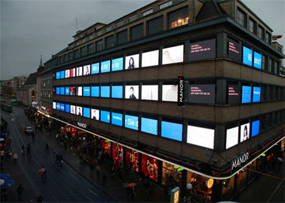 Iron P8 HD Led Window Display Screen LED Advertising Billboard , Energy Saving