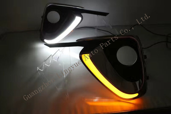 ABS Material Toyota Fortuner Parts , Front / Rear LED Daytime Fog Lamp