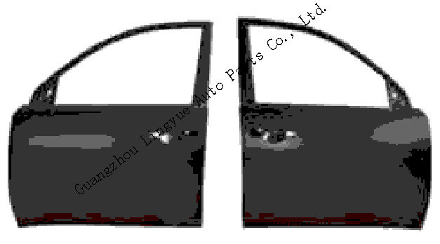 Powder Coated Steel Black Car Front Door For Mitsubishi Triton 2012 Model