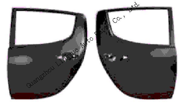 Black Color Mitsubishi Triton Parts / Vehicle Rear Door 2012 Model Compatible