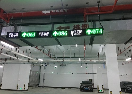 Indoor Ultrasonic Parking Guidance System , CE Approved Car Park Guidance System