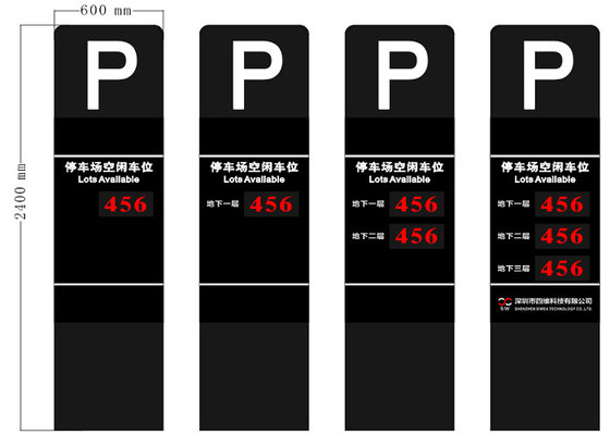 Outdoor Parking LED Display , LED Parking Display System RS485 Interface
