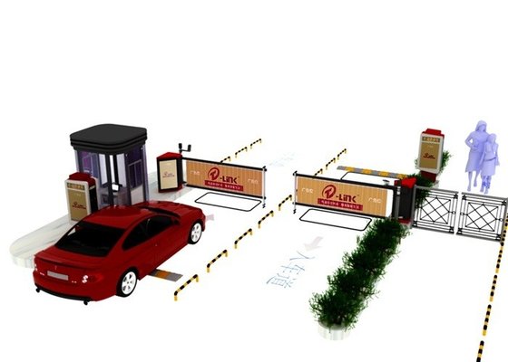 Exit / Entrance RFID Parking Fee Management System With Advertising Channel Gate