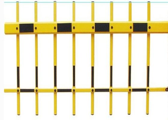 Yellow Color Fence Barrier Gate Arm , 100 x 45mm Aluminum Gate Arms