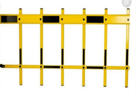 Yellow Color Fence Barrier Gate Arm , 100 x 45mm Aluminum Gate Arms