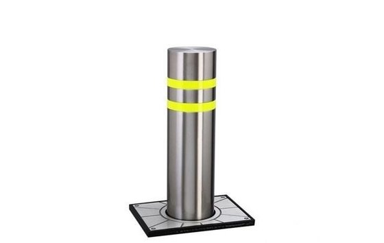 Vehicle Electric Rising Bollards / Round Retractable Traffic Bollards