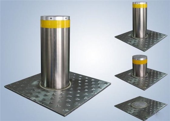 Water Resistant Automatic Rising Bollards With Led Lights Strong Base