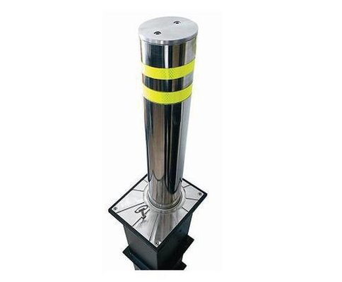 Hydraulic Type Retractable Parking Bollards / Round Electric Rising Bollards