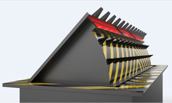 Double Dynamic Automatic Road Blocker / Underground Detector Hydraulic Security Barriers