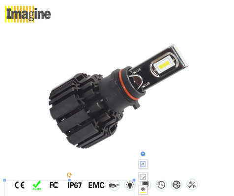 Automotive led headlight bulb, P13W Fanless Led Headlight Kit 8000lm 6000k Low Power Consumption For Vehicle Lighting