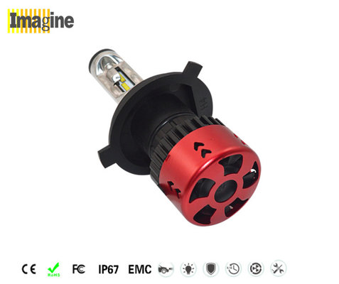 Plug And Play LED Headlight Bulb Kit, LED conversion kit, H4 6000k Fast Lighting Up With No Delay