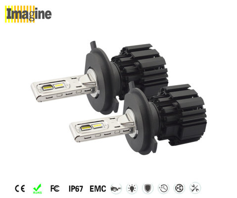 6800lm plug and play led headlight bulb, Super Bright H4 Headlight Bulbs , 6000k Led Replacement Headlights For Cars