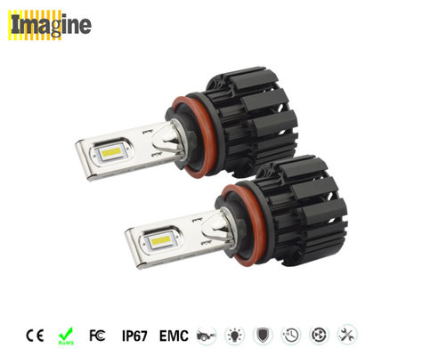 H9 H8 H11 All In One automotive Led Headlight Bulb 50w 6600lm 6000k For 12 Voltage / 24 Voltage Vehicles