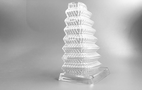 transparent PC/acrylic cnc machined plastic mockup