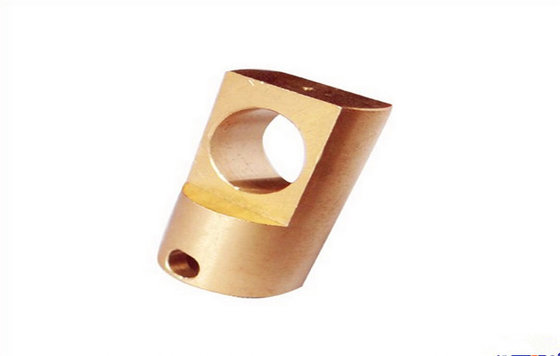 Yellow Color Custom Metal Parts , Lathe Brass Turned Components