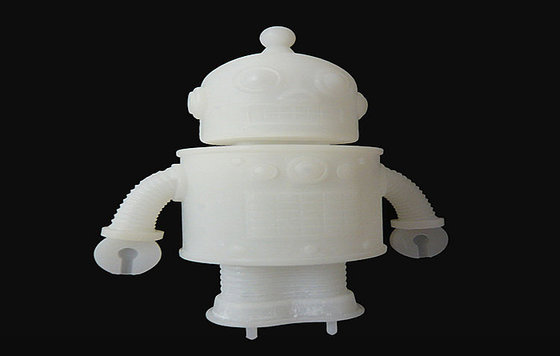 SLS / SLA 3D Printing Rapid Prototype For White Plastic Robot Model