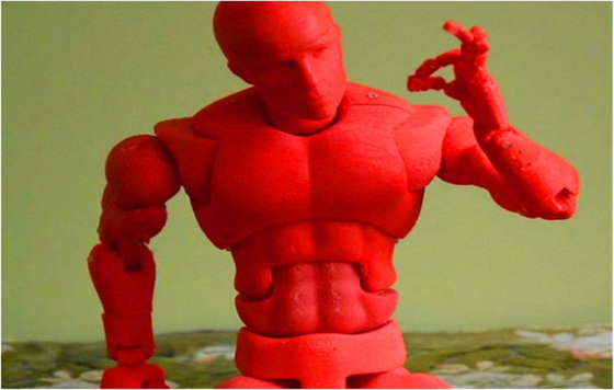 Colorful Non-Standard 3D Printing Rapid Prototype Plastic Somos 14120 Human Model