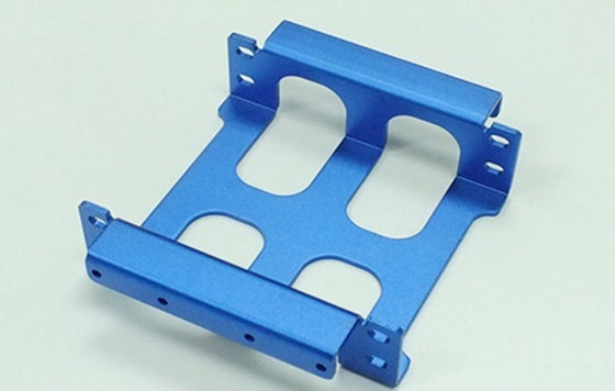 CNC Machining Plated / Polish Spray Paint Machine Parts Blue Color