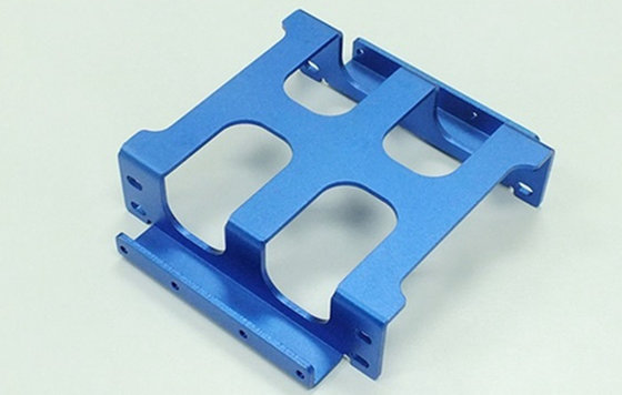 CNC Machining Plated / Polish Spray Paint Machine Parts Blue Color