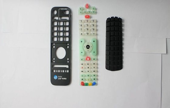 Vacuum material using vacuum mold casting for the remote control board of silicone keys