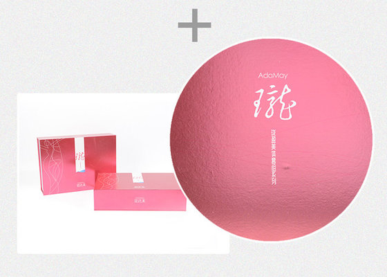 Pink Cool Cosmetic Packaging Boxes Disposable Paperboard With Foam Insert