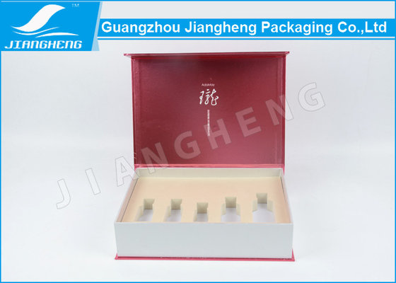 Pink Cool Cosmetic Packaging Boxes Disposable Paperboard With Foam Insert