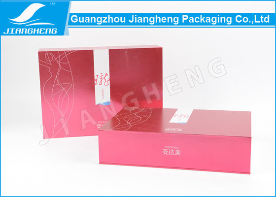 Pink Cool Cosmetic Packaging Boxes Disposable Paperboard With Foam Insert