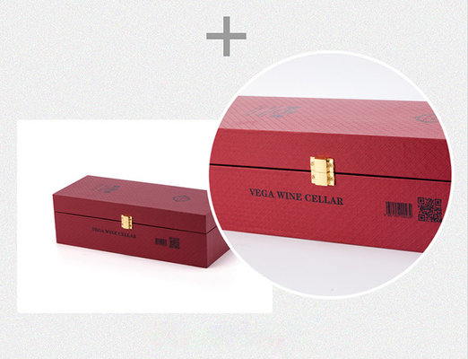 Rigid Cardboard Single Bottle Wine Gift Box , Vintage Wine Bottle Packaging Boxes