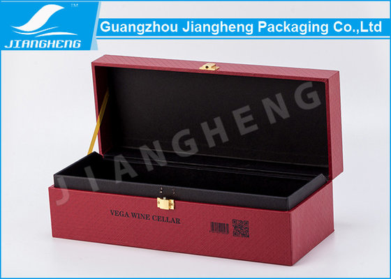 Rigid Cardboard Single Bottle Wine Gift Box , Vintage Wine Bottle Packaging Boxes