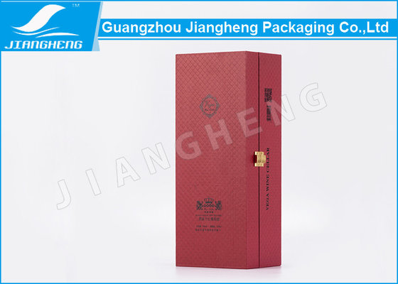 Rigid Cardboard Single Bottle Wine Gift Box , Vintage Wine Bottle Packaging Boxes