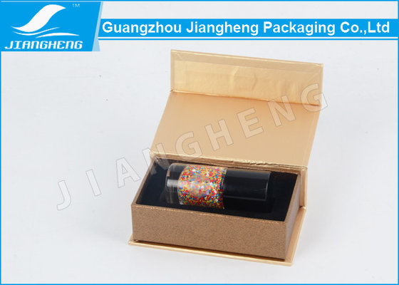 Handmade Magnetic Perfume Packaging Boxes Gold Card Paper With EVA Insert
