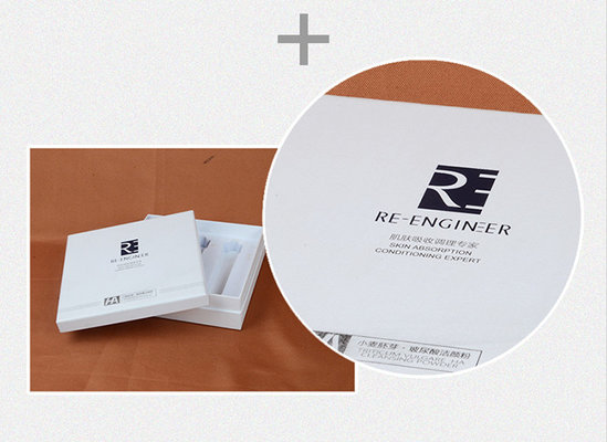 White Square Cosmetic Packaging Boxes , Elegant Rigid Paper Eco Friendly Gift Boxes