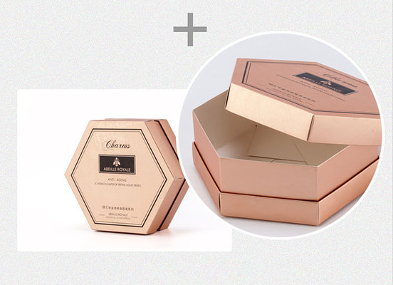 Empty Unique Cosmetic Packaging Boxes With Hexagonal Shaped Custom Printed