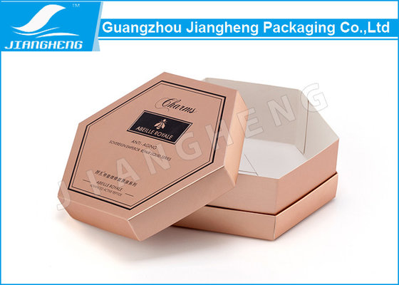 Empty Unique Cosmetic Packaging Boxes With Hexagonal Shaped Custom Printed