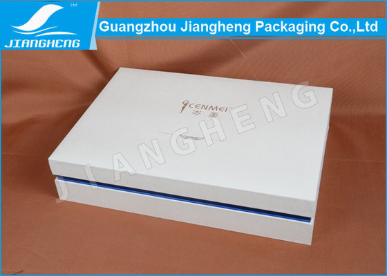 White Flat Pack Cardboard Gift Boxes Rigid Large For Clothing Packaging