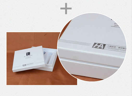 White Square Cosmetic Packaging Boxes , Elegant Rigid Paper Eco Friendly Gift Boxes