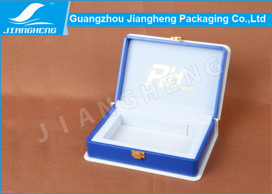 White Beautiful Leather Gift Box , Lockable Jewellery Display Boxes