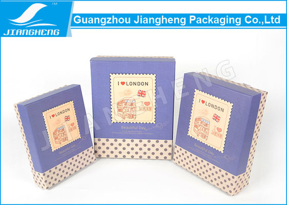 Paper Christmas Recycled Cardboard Gift Boxes Custom Printed With Lids
