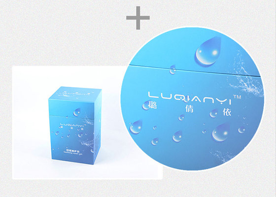 Vertical Luxury Perfume Packaging Boxes , Offset Printing Blue Paperboard Gift Box