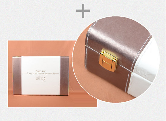 Beauty Packaging Rectangle Gift Boxes With Lids Leather MDF Custom Size