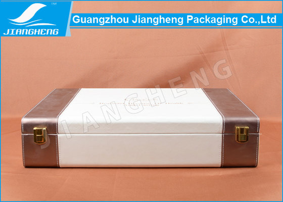 Beauty Packaging Rectangle Gift Boxes With Lids Leather MDF Custom Size