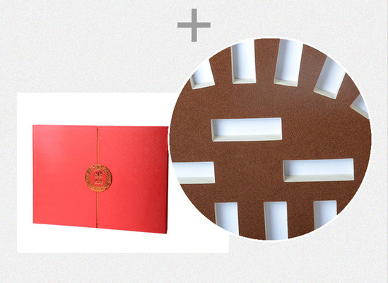 Essential Oil Magnetic Packaging Box Eco - Friendly Red Two Open Doors Design
