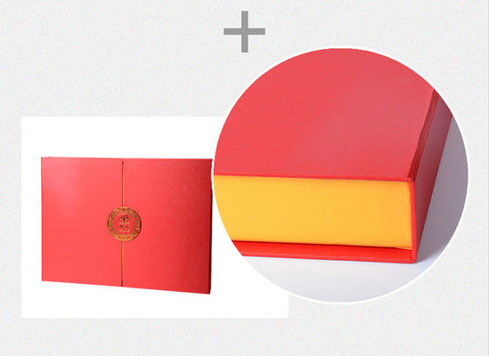 Essential Oil Magnetic Packaging Box Eco - Friendly Red Two Open Doors Design