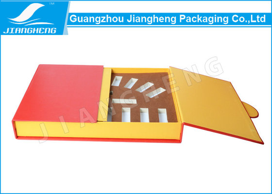 Essential Oil Magnetic Packaging Box Eco - Friendly Red Two Open Doors Design