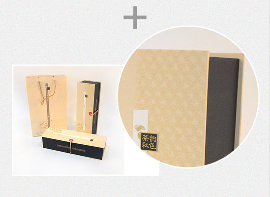 Tea Packing Simple Kraft Paper Gift Boxes Elegant Brown UV Coating