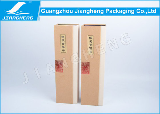 Tea Package Magnetic Packaging Box Kraft Paper With Black Card Paper Partitions
